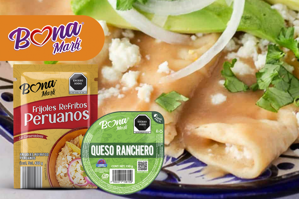 Receta de Enfrijoladas con Frijoles Peruanos y Queso BONAMARK | Tienda Bara